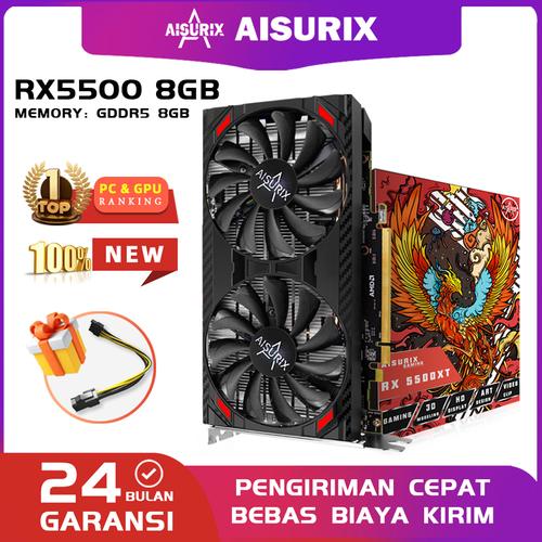 Jual AISURIX RX 5500XT 8GB DDR6 AMD VGA Card 128-bit 1408SP HDMI Radeon ...