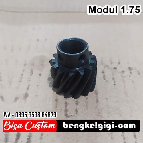 Jual Helical Gear Pinion Ukuran Custom Modul 1.75 Material S45C Roda ...