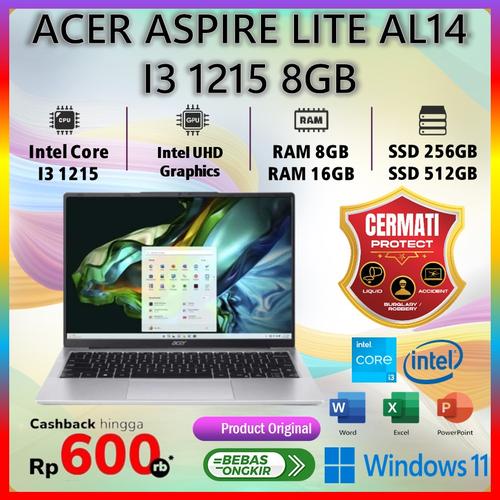 Jual Acer Aspire lite AL14 Intel Core I3 1215 Ram 16GB Ssd 512GB ...