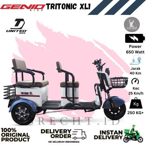 Jual Sepeda Motor Listrik Roda Tiga GENIO UNITED TRITONIC XL1 XL 1 650 ...