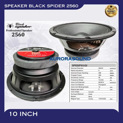 Jual SPEAKER KOMPONEN BLACK SPIDER 2560 WOOFER 10 INCH BLACKSPIDER BS ...