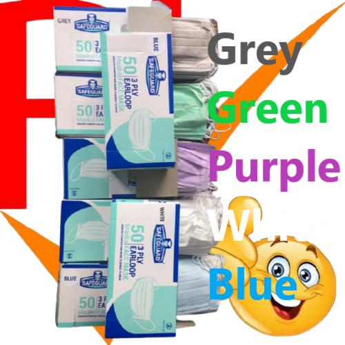 Jual SafeGuard 50 Masker EarLoop 3Ply Disposable Surgical Face Mask ...