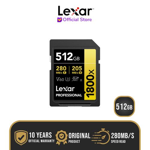 Promo Lexar Professional 1800x SDXC UHS-II V60 512GB - Memory Card 512 ...