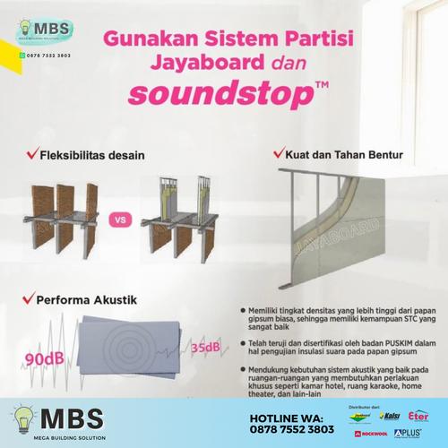 Jual Papan Gipsum KEDAP SUARA SOUNDSTOP 12 mm - Gypsum Jayaboard ...