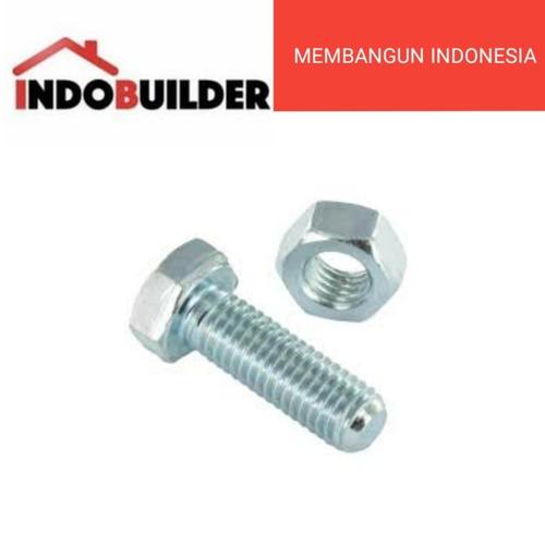 Jual BAUT MUR HEXAGONAL M16 X 100 MM PER 10 PCS / HEX BOLT NUT - Kab ...