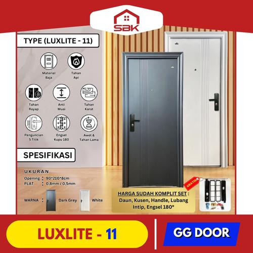 Jual Pintu Kamar | Pintu Baja 90x210 Luxlite 11 GG DOOR - Putih, Bukaan ...