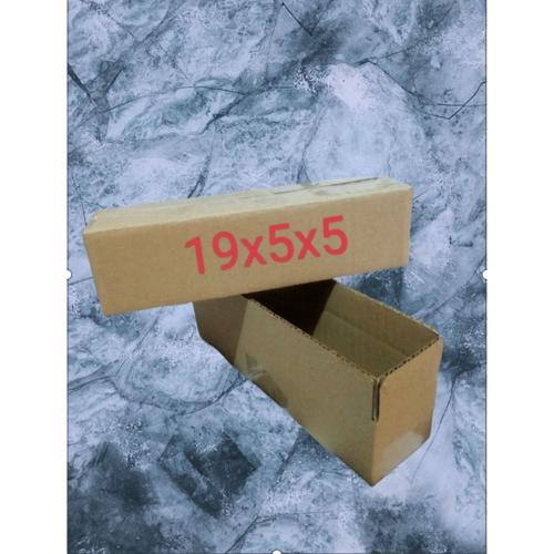 Jual kardus packing ukuran 19x5x5cm kardus polos kardus kecil coklat ...