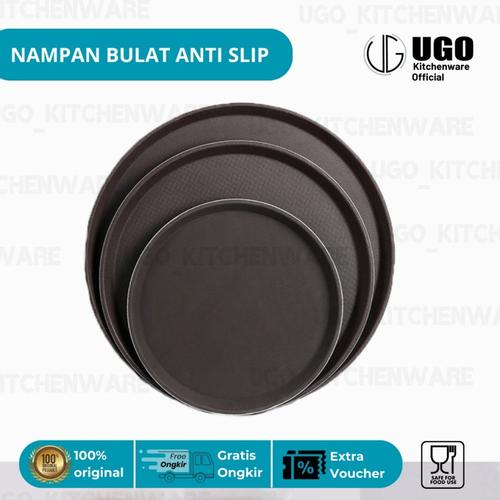 Jual Nampan Bulat Anti Slip / Tray Bulat Anti Slip - Ukuran 28cm ...