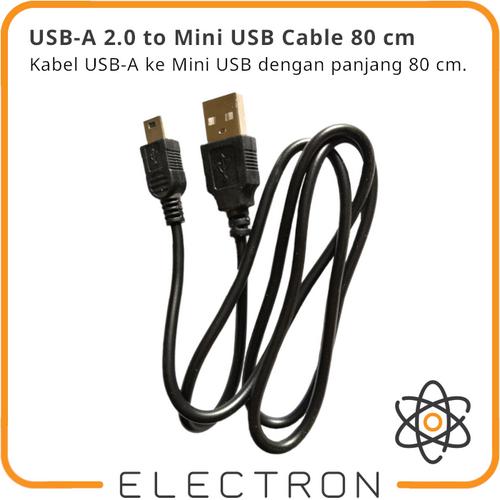 Jual USB-A 2.0 to Mini USB Cable 80cm Male to Male 5pin Kabel Data 80 ...