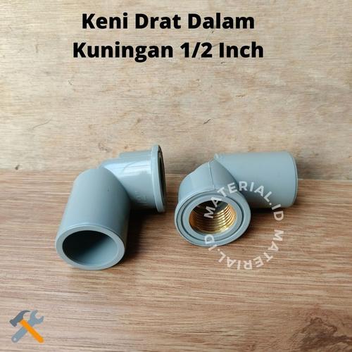 Jual Keni Drat Dalam SDD Kuningan 1/2" Knee Elbow Drat Dalam Kuningan 1 ...