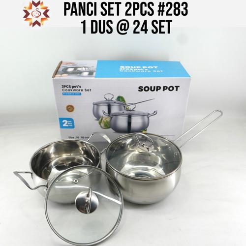 Jual PANCI SET 2PCS Stainless / Panci Set Calypso ukuran 16cm dan 18 cm ...