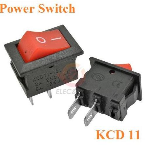 Jual Saklar Rocker Switch KCD11 POWER 10X15MM ON OFF Merah 2 Pin 220v ...