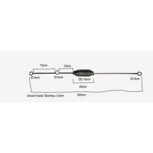 Jual Per / Spring Tarik Flexsibel Stainless Kawat 1,5 mm OD 15mm LB ...