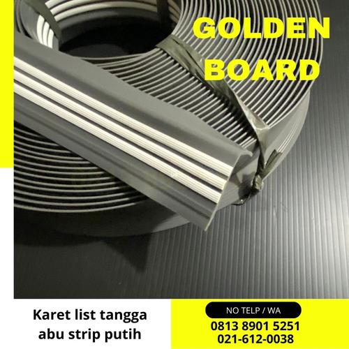 Jual Karet list tangga / step nosing abu strip putih 20 meter - Jakarta ...