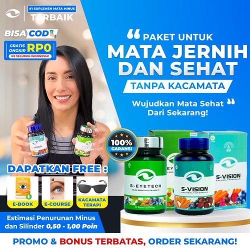 Promo Paket S-VISION + S-EYETECH ( Obat Herbal Mata Minus & Silinder ...