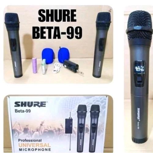 Jual Mic wireless Shure Beta 99 / BETA-99 double mic putih atau hitam ...