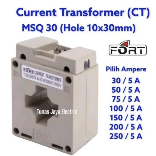 Jual Current Transformer / CT MSQ-30 (Busbar Hole 10x30mm) FORT - 30/5A ...