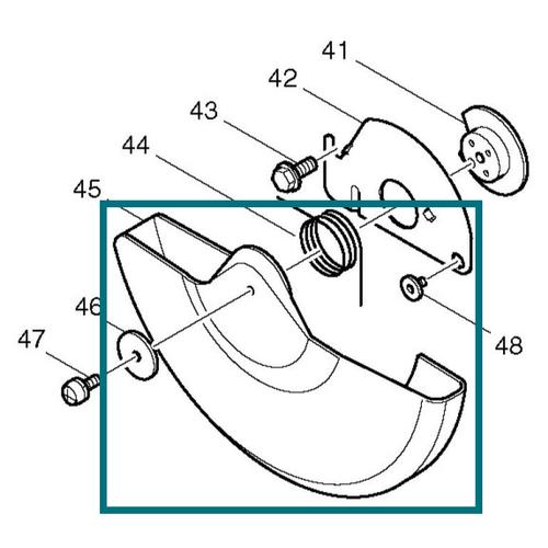 Jual Makita 416003-8 Safety Cover for LS1040 Compound Miter Saw 10-1/4 ...