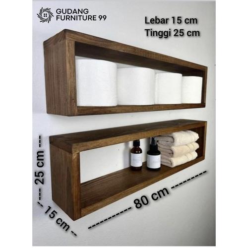 Jual Rak kamar mandi Lebar 15 cm, Tinggi 25 cm/ Rak Tisu / Rak buku ...