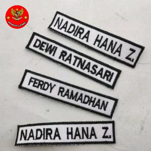 Jual bet nama sekolah bet bendera merah putih bordir/ label nama ...