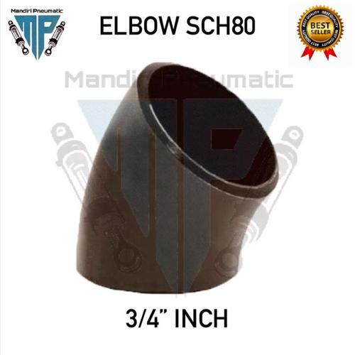 Jual Elbow / knee Las 3/4 inch ; Sch 80 ( 45 derajat ) Carbon steel ...