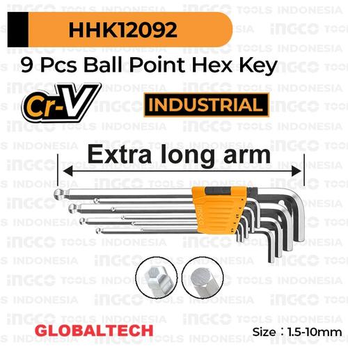 Jual INGCO KUNCI L BINTANG BALLPOINT SET 9PCS INGCO TORX KEY BALLPOINT HEX - HHK11091 - Kab ...