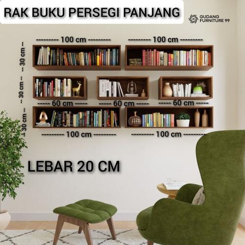 Jual Rak Buku Kotak Persegi Panjang , Lebar 20 cm, Tinggi 30 cm ...