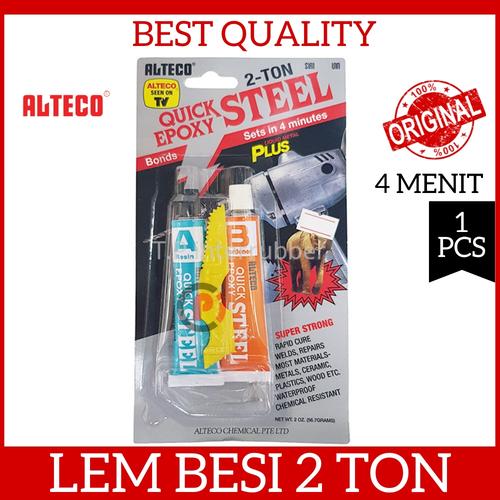 Jual ALTECO Lem Besi 4 Menit 2 TON Epoxy Quick Steel Super Kuat AB A ...