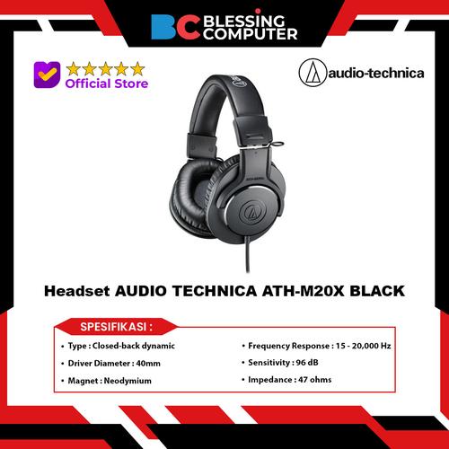 Jual Headset AUDIO TECHNICA ATH-M20X BLACK - Kota Denpasar - Blessing Computer Bali | Tokopedia