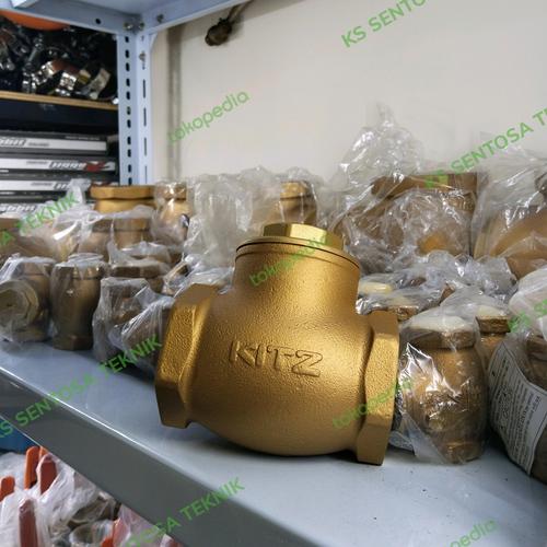 Jual Check valve Kitz kuningan drat 2" inch / Swing Check kuningan ORI ...