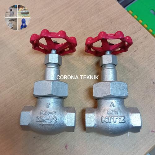 Jual globe valve 20K 1/2" kitz fcd steam cast iron drat 1/2" inch ...