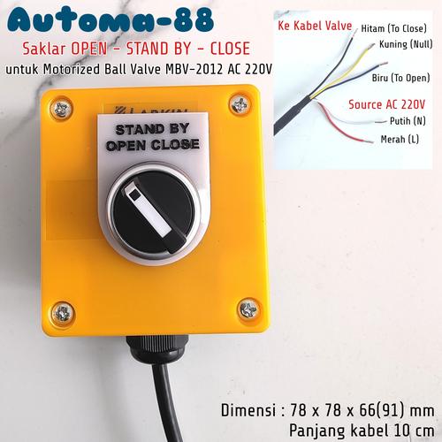 Jual Saklar OPEN STAND BY CLOSE untuk MBV-2012-02 AC 220V Selector ...