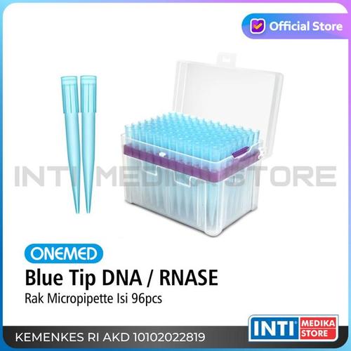Jual READY STOCK ONEMED - Blue Tip Box TANPA FILTER + Rack Isi 96 pcs ...