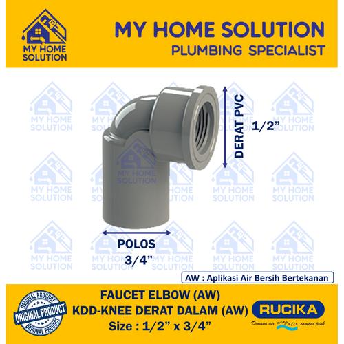 Jual KDD | KNEE DRAT DALAM 1/2" x 3/4" RUCIKA Tipe AW - Jakarta Selatan - MyHomeSolution | Tokopedia