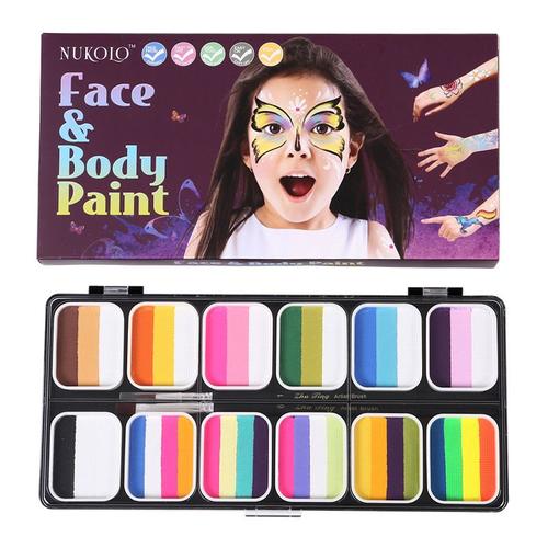 Jual Face Painting Set Makeup Palette Cat Air Painting Wajah Kit ...