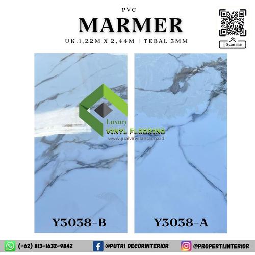 Jual pvc marmer dinding UV Marble Sheet type Y3038 tebal 3mm panel uk ...