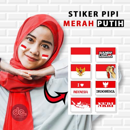 Promo Sticker pipi merah putih / Stiker Tempel Pipi / Stiker Bendera ...