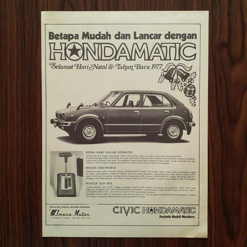 Jual Wall Decor Iklan Jadul HONDA CIVIC - Hiasan Dinding Mobil Tua ...