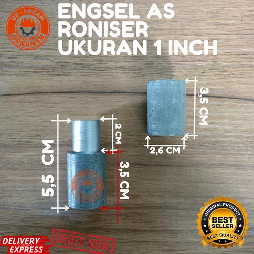Jual Engsel Bubut Besi AS Roniser Ukuran 1"inch / Engsel Pintu Pagar ...