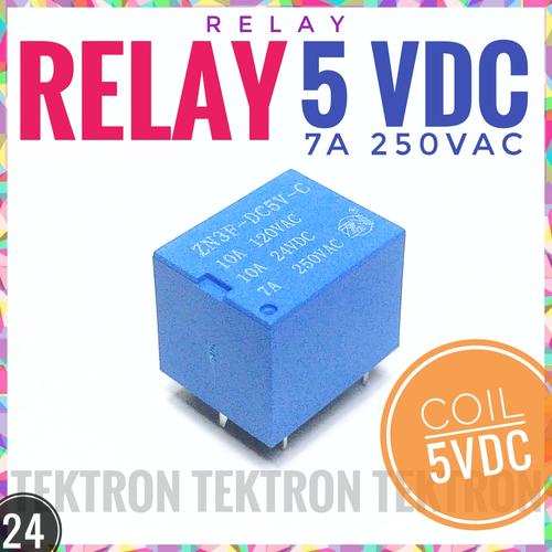 Jual RELAY ZN 5V 5Pin SPDT 7A 250VAC ZN3F DC5V Rilei 5VDC 5P - Kota Bandung - tektron | Tokopedia