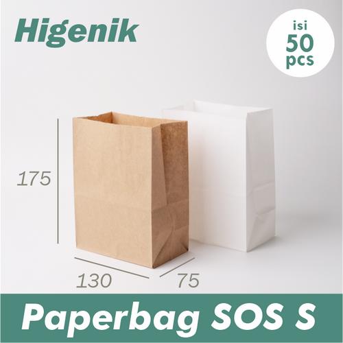 Jual SOS Paper Bag Size S / Kantong Kertas Bakery Fried Chicken Isi 50 ...