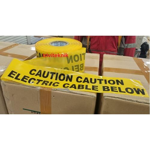 Jual hazard marking underground warning tape caution buried electric line below barier barricade ...