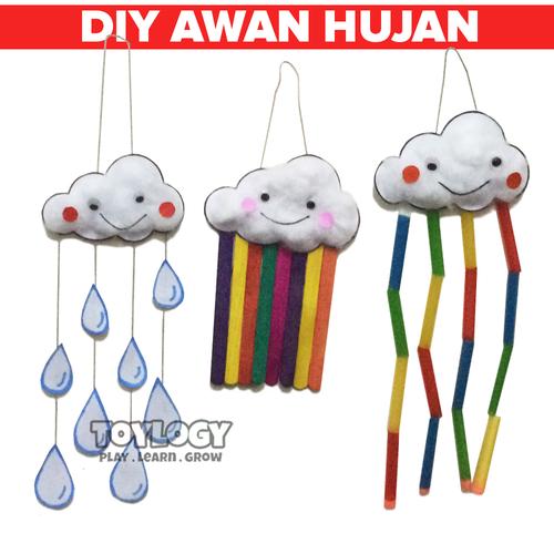 Jual Diy Craft Meronce Gantungan Pelangi Hujan Awan Menempel Kapas ...