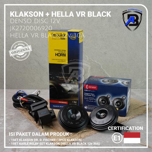 Jual Klakson DENSO Disc 12V Dengan Kabel Relay HELLA VR-Black Mobil ...