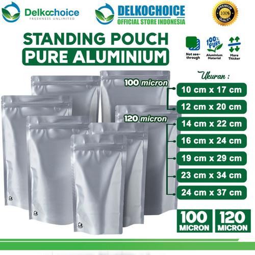 Jual Standing Pouch PURE ALUMUNIUM FOIL Kemasan Ziplock Makanan ...