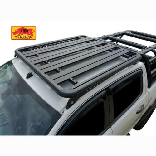 Jual roof rack Nissan navara np300 model flat alumunium alloy + breket ...