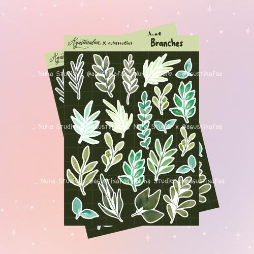 Jual Sticker by agustinafaa | Branches Tanaman Daun Batang | Aesthetic ...