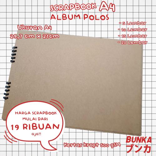 Promo Scrapbook A4 Aesthetic Album vintage buku catatan story book kado anniversary valentine ...