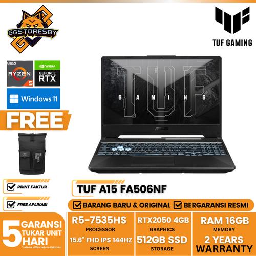 Promo LAPTOP ASUS TUF A15 FA506NF-R525B3T-O | R5-7535HS 16/512 RTX2050 ...