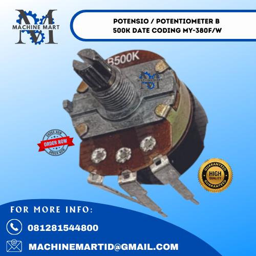 Jual Potensio / Potentiometer B 500K Date Coding MY-380F/W - Kota ...